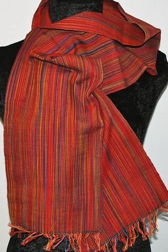 Molten Reds - Summer and WInter Scarf Kit - 4 Shafts – Lone Star Loom Room