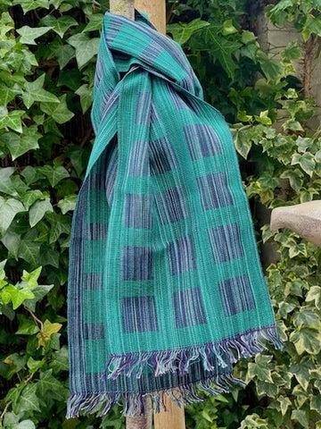 Lattice Blue - Summer and WInter Scarf Kit - 4 Shafts – Lone Star Loom Room